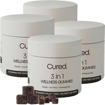 Cured 3-in-1 Wellness Gummies, Pure 3 in 1 Shilajit for Men Gummies | eBay
