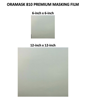 ORAMASK 810 PREMIUM MASKING FILM-CARD MAKING MASK TAPE 6" x 6"/12"x 12 ...