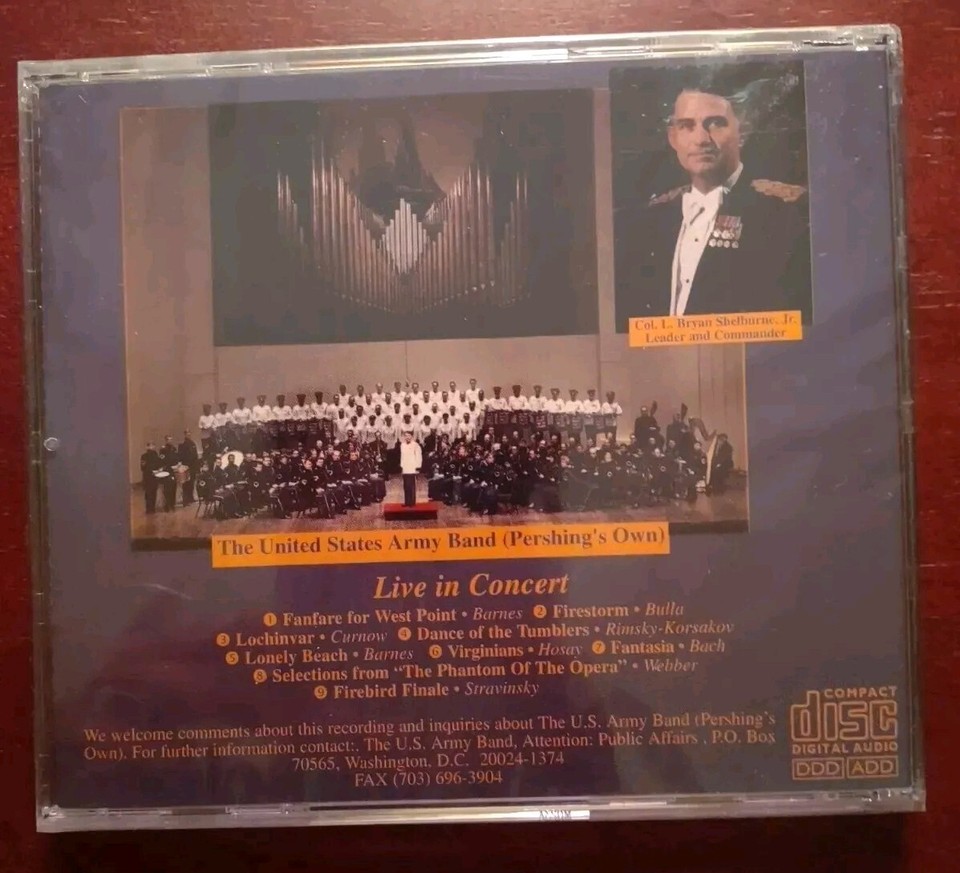 THE UNITED STATES ARMY BAND (PERSHING'S OWN) LIVE IN CONCERT - CD | eBay