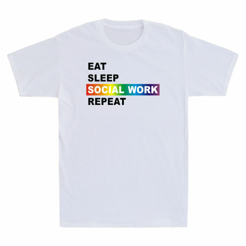 Eat Sleep Social Work Repeat Cool Design Funny Men's Cotton Short ...
