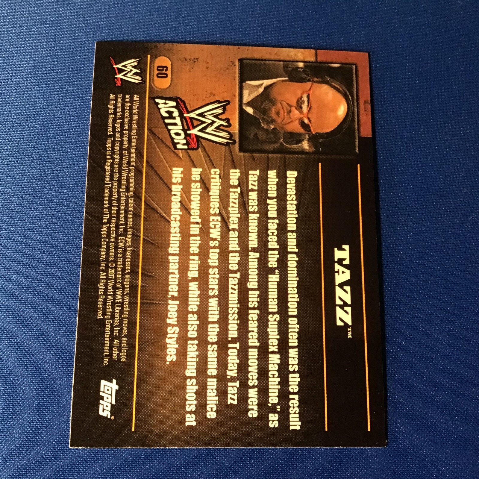 2007 Topps WWE Action - Tazz Taz #60 - ECW Legend WWF | eBay