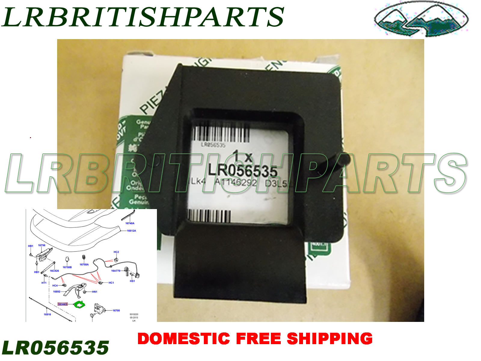 GENUINE LAND ROVER HOOD GUIDE RANGE ROVER EVOQUE 12-15 DISCOVERY SPORT ...