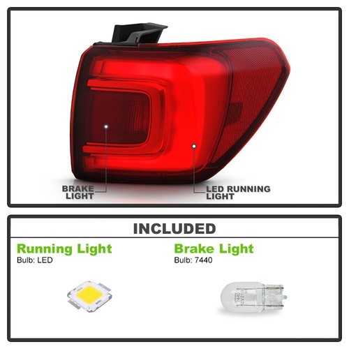 For 2017-2019 GMC Acadia LED Tail Light Red Lamp Outer Passenger Side ...