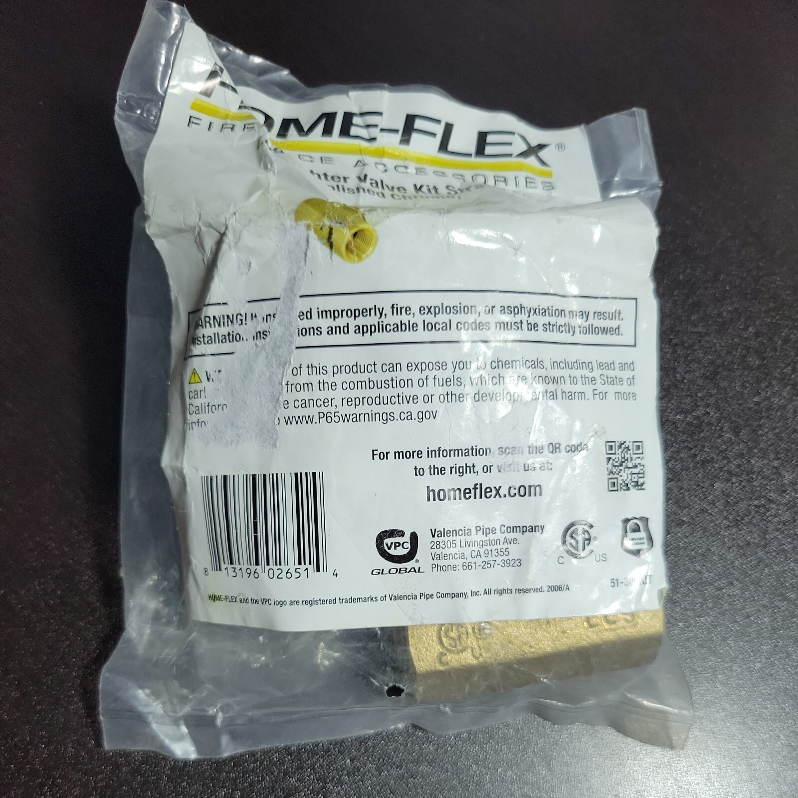 HOME-FLAX Log Lighter Fireplace gas shutoff valve kit straight key 1/2 ...