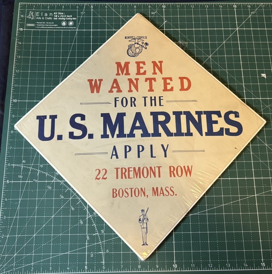 WW1 USMC Rare Recruiting Men Wanted Sign | eBay