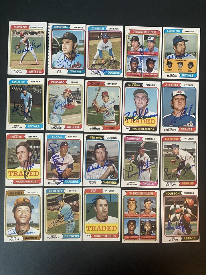 40 Signed 1974 Topps Baseball Cards - including 13 deceased | eBay