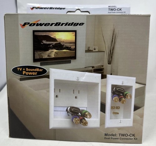 PowerBridge TWO-CK Dual Connector Kit In-Wall Power Cable Management ...