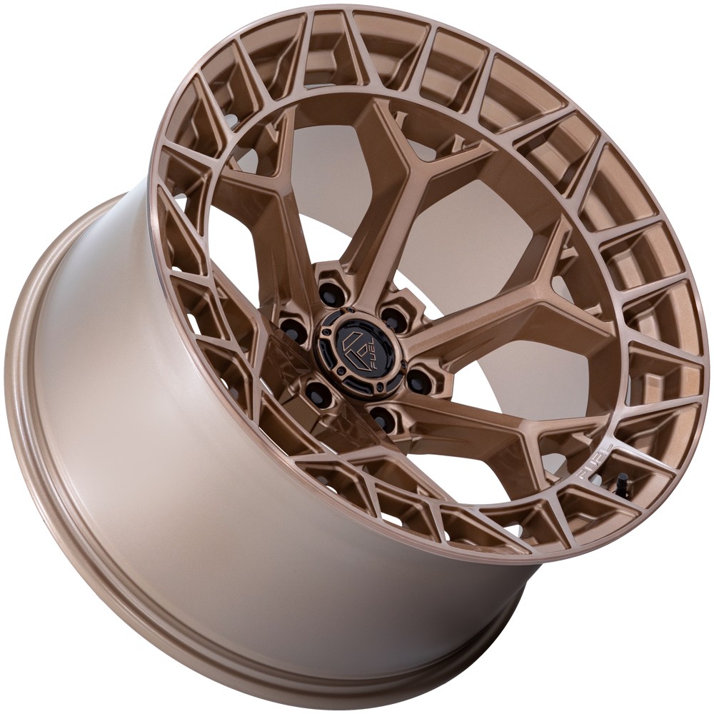 (Set of 4) Fuel FC873 Charger 6 22x9.5 6x5.5" +18mm Bronze Wheels Rims ...