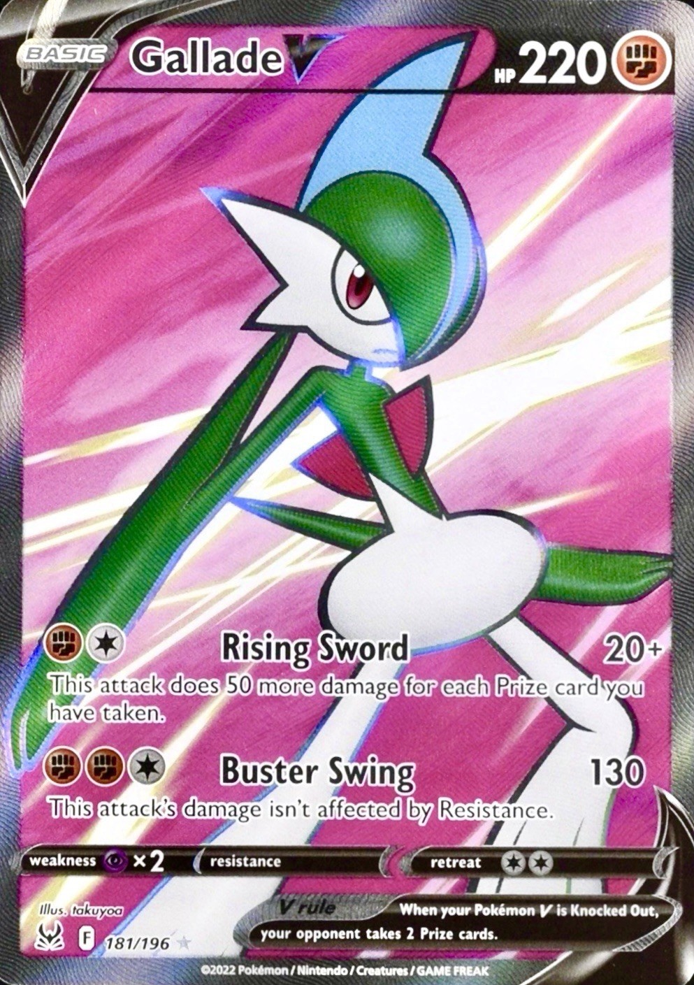 * GALLADE V 181/196 * Pokémon Card Image, Multiple sized Poster ...