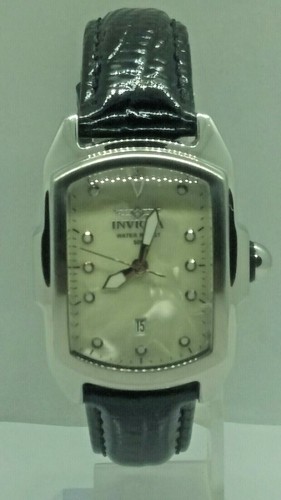 Vntg - Invicta 0010 Rare Baby Lupah Wht MOP Dial w/date - BLK Invict ...