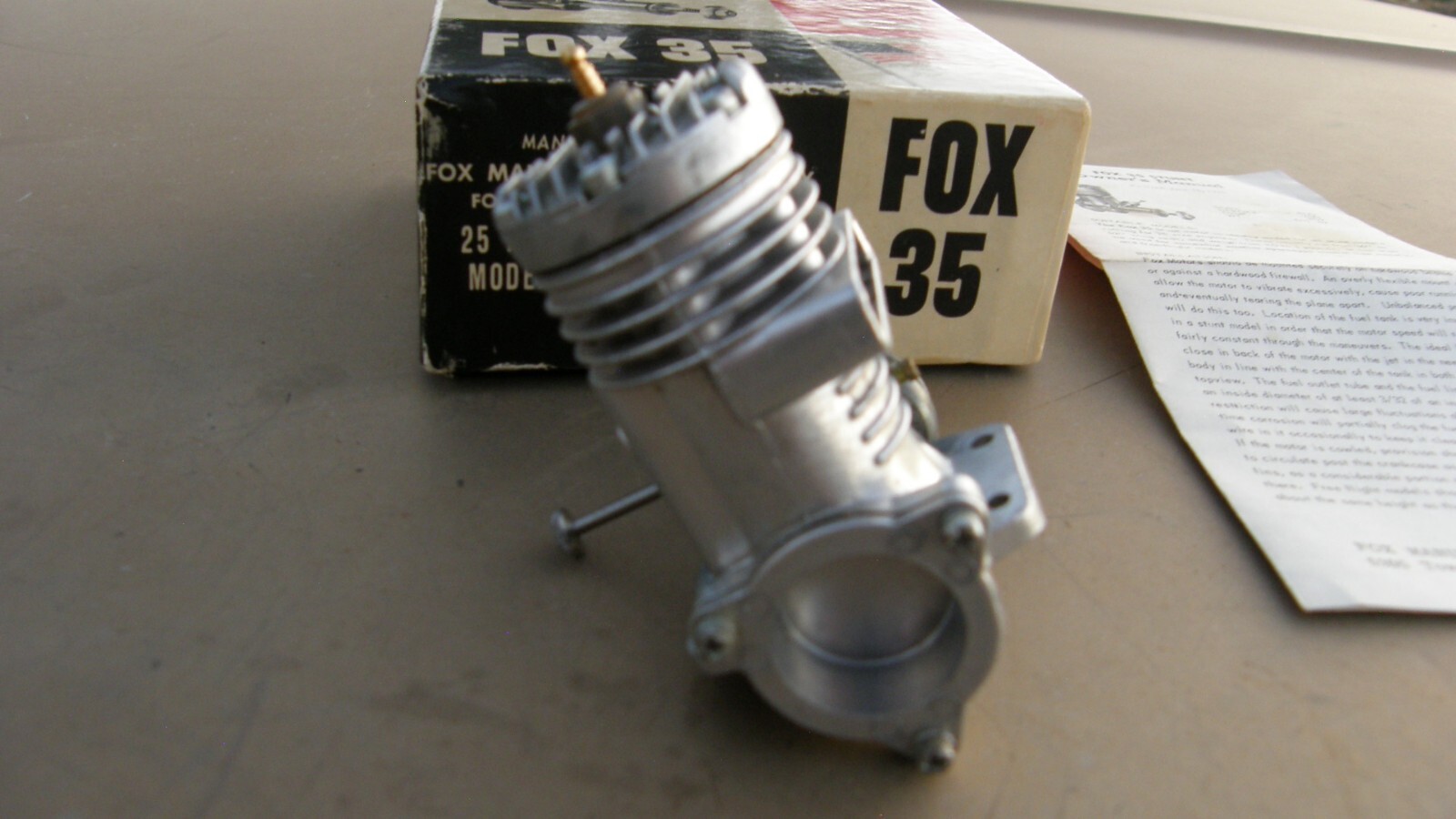 1970 FOX 35 CHROME FINISH STUNT Model Airplane Engine with Box ...