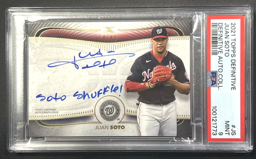 2021 Topps Definitive Juan Soto Inscribed Soto Shuffle Auto #36/50 PSA ...