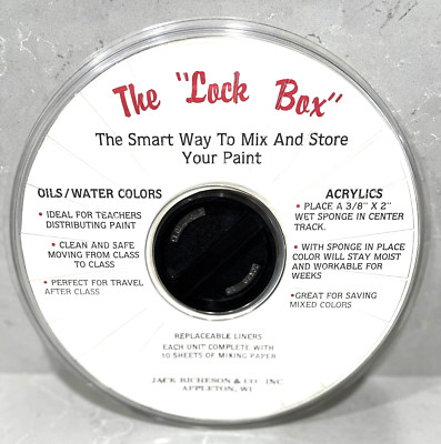 Jack Richeson & Co. Painter Lock Box Palette Wheel to Store Mix Paint ...