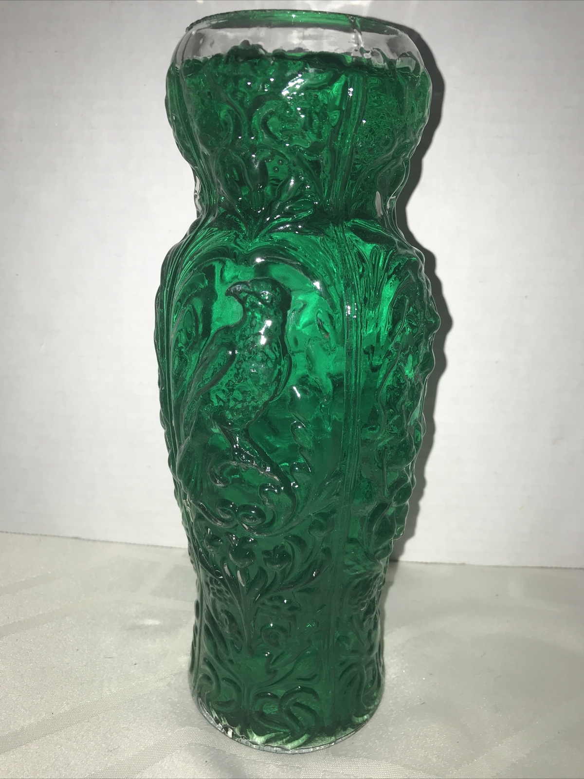 1930’s Large Goofus Glass Pickle Jar Ground Rim Bird Eagle embossed ...