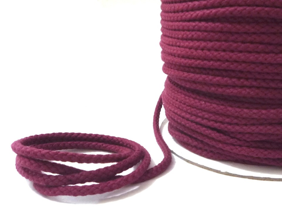 Appr 4mm wide 9yds Wine Red Burgundy Red Braid Twisted string Cord CC60 ...