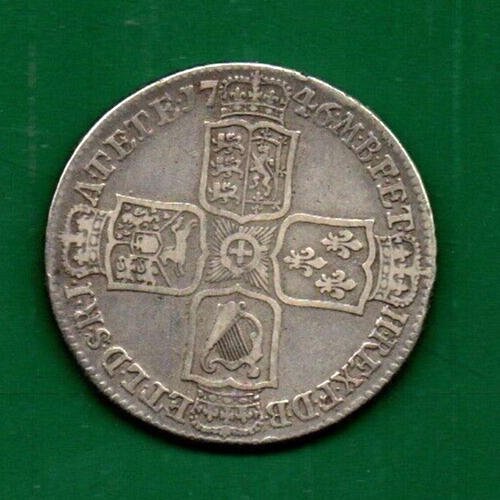 1746 UK George II half crown LIMA silver coin | eBay