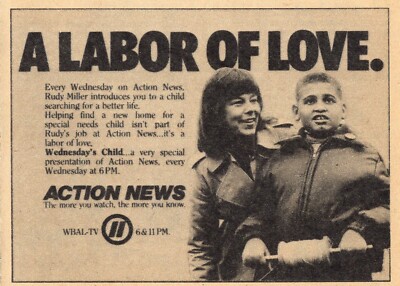 1981 WBAL BALTIMORE TV NEWS AD RUDY MILLER REPORTER WEDNESDAY'S CHILD ...