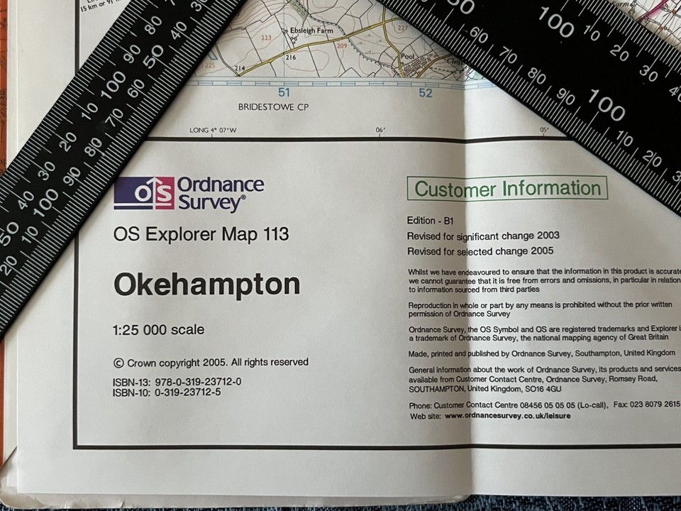 Pre-owned OS Explorer Map Sheet 113 Okehampton Hatherleigh North Tawton ...