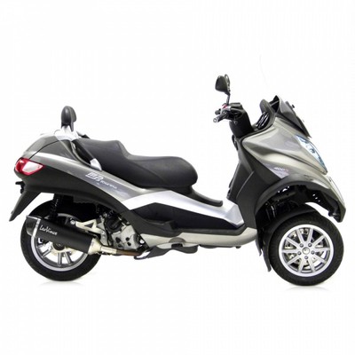 LEOVINCE TERMINALE SCARICO NERO PER PIAGGIO MP3 500 SPORT 11-16 INOX ...