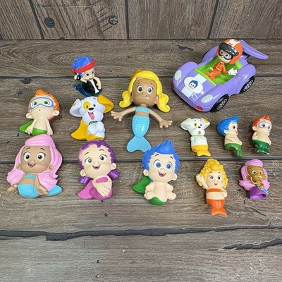 Viacom Bubble Guppies Figure Lot Bath Pool Toy Water Squirters Finger ...