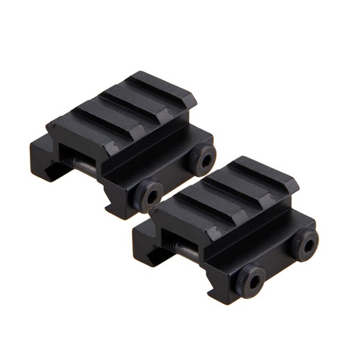2PCS 3 SLOT PICATINNY RAIL FLAT TOP 1/2 INCH HOLO SIGHT SCOPE RISER ...