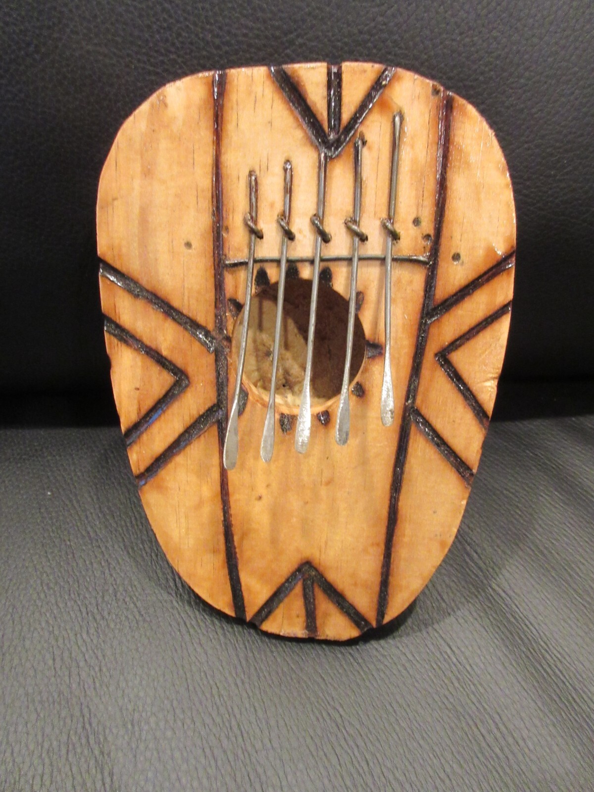 Primitive Thumb Piano Wood and Metal African Musical Instrument Mbira ...