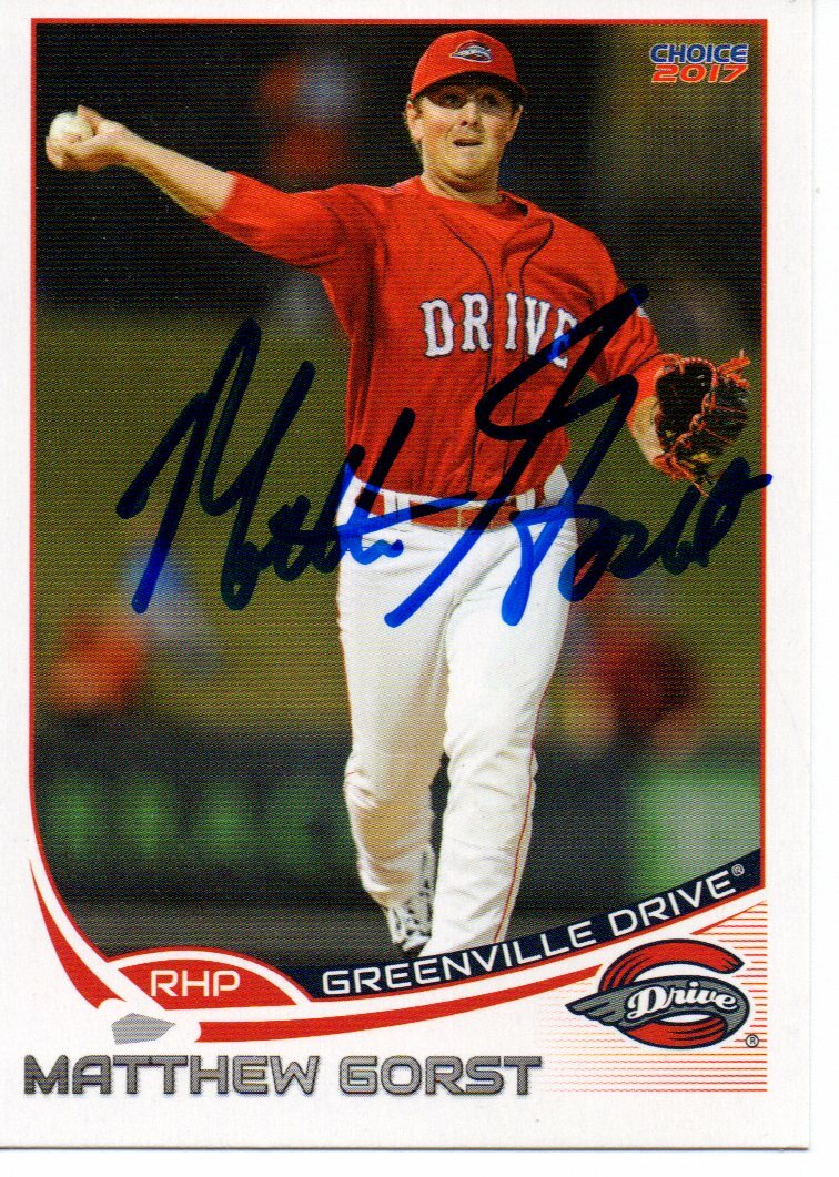 Matthew Gorst 2017 Greenville Drive Autographed Signed Card | eBay