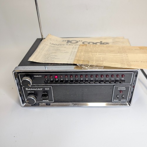 Vtg Electra Bearcat BC-101 Police Scanner Receiver Radio w/ "10" Code ...
