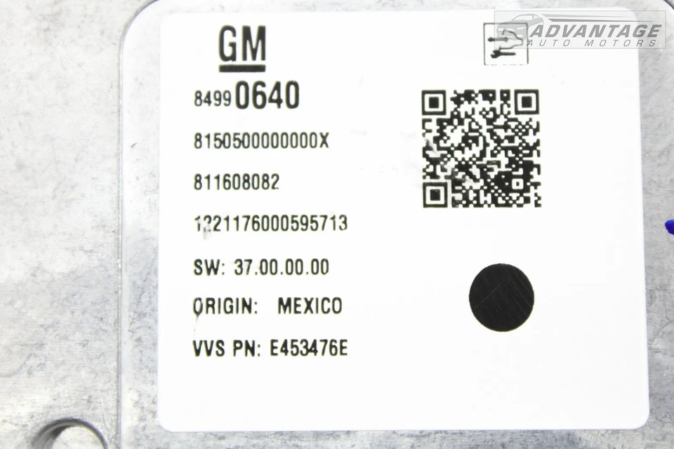 2022 BUICK ENVISION SURROUND VIEW VIDEO CAMERA CONTROL MODULE UNIT ...