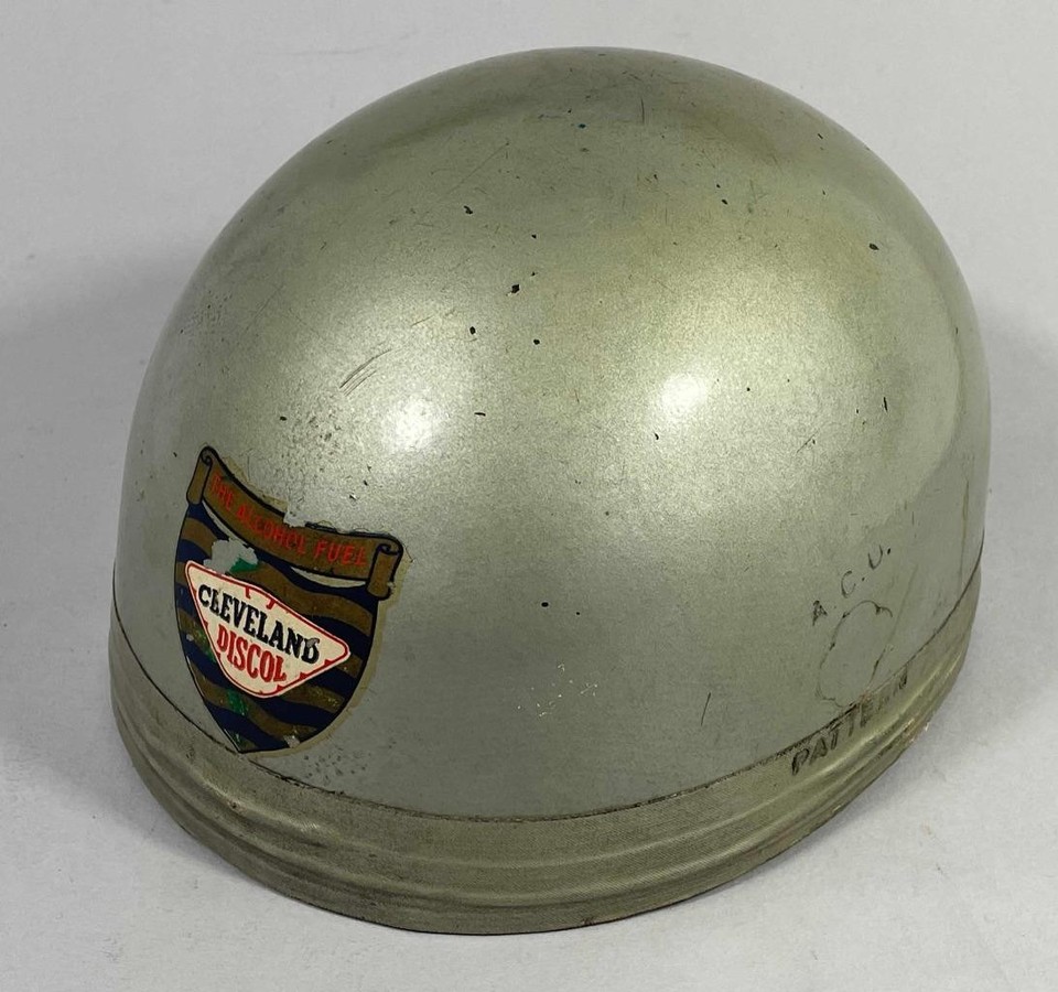 VINTAGE A.C.U. CORKER CORK CRASH HELMET MOTORCYCLE RACING 1950s ...