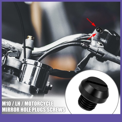 SINGLE Universal M10 Motorcycle Rearview Mirror Hole Plugs Screws ...