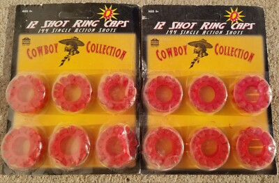 NEW 2 Packs 12 Shot Ring Caps Paris Toys Cowboy Collection Cap Gun Ammo ...
