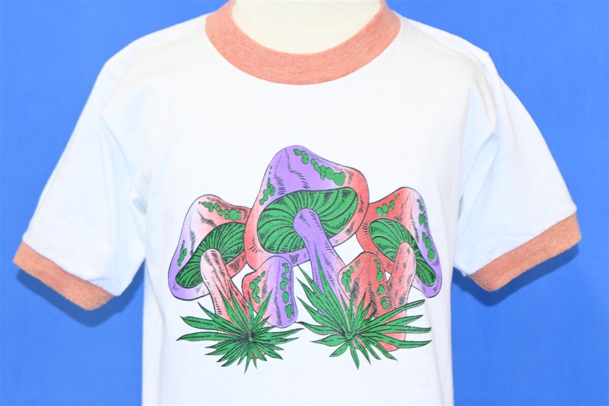 vintage 80s PSYCHEDELIC MAGIC MUSHROOMS WEED PLANT RI… - Gem