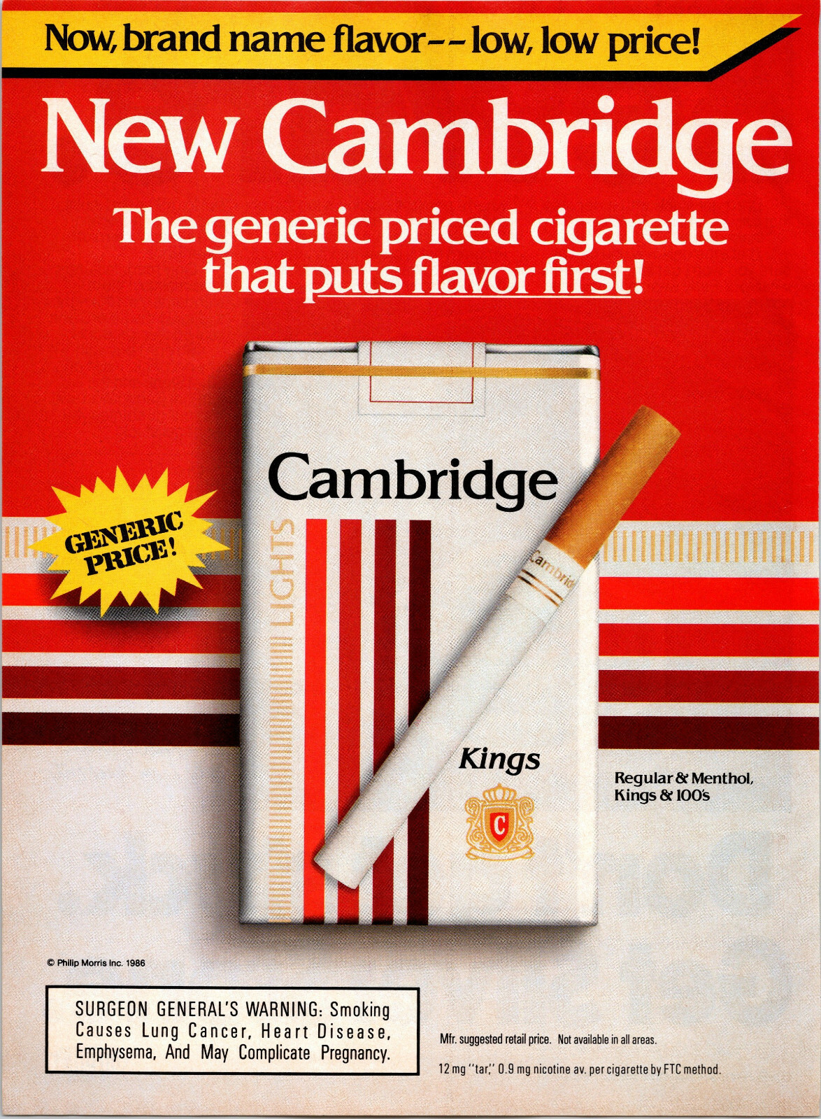 Cambridge Cigarette Coupons