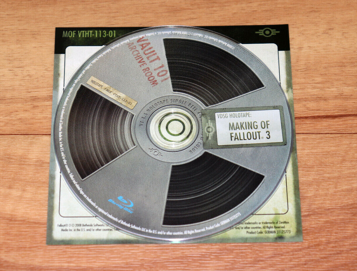 Fallout 3 Making of Fallout 3 Blu-ray disc Vault 101 Archive Room | eBay