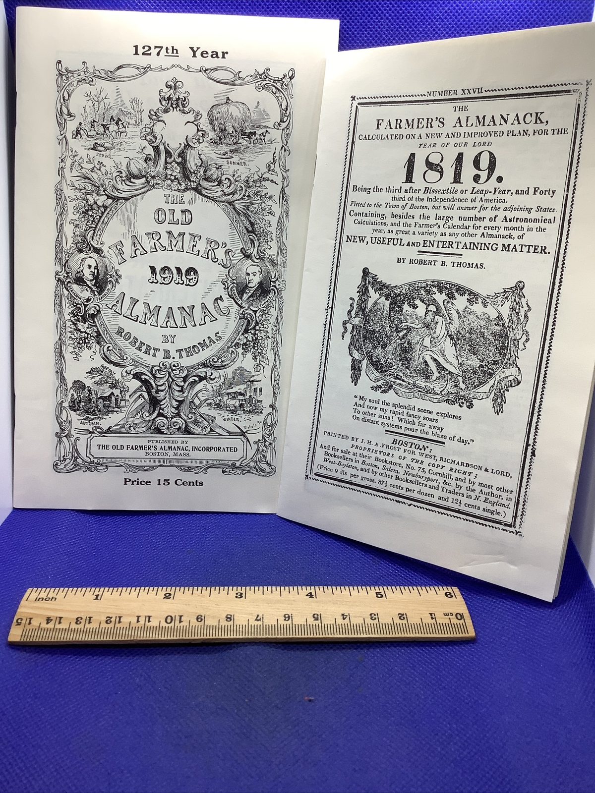 1819 Farmer's Almanac and 1919 The Old Framer's Alamac (Replicas) | eBay