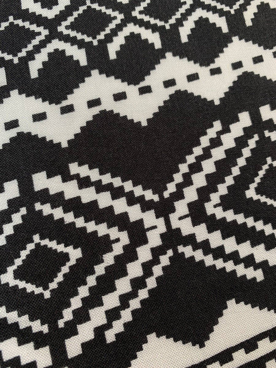 Black And White Aztec Fabric