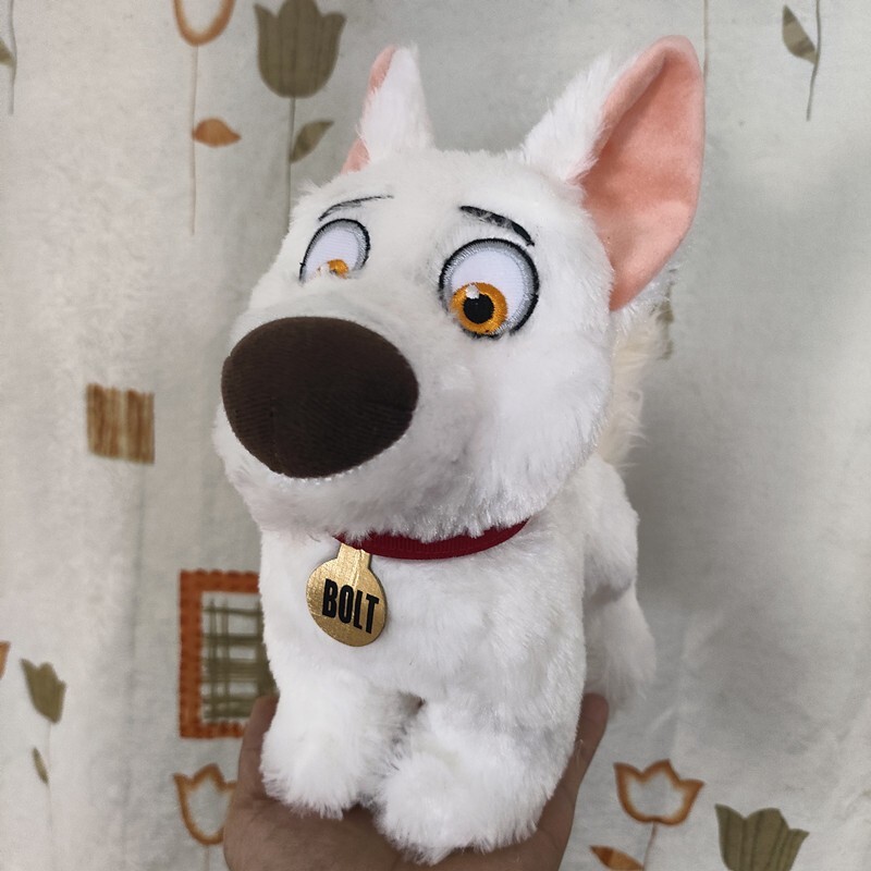 New Disney Bolt Standing 11” White Dog Toy Stuffed Animal Dolls | eBay