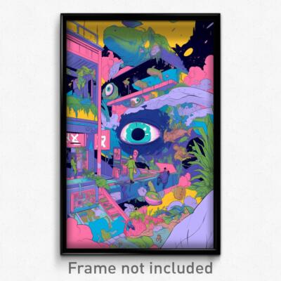 Art Poster - Rare Comic Book Store (Psychedelic Trippy Weird Cartoon ...