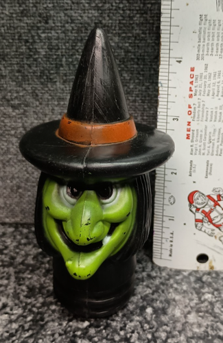 Vintage RTC Haloween Witch Plastic Head Topper Candy Container 1970's ...