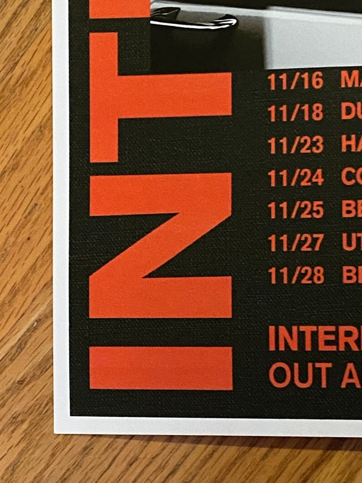 Interpol Marauder 2018 North American and European Tour Promo Poster | eBay