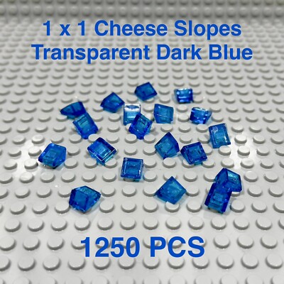 Lego 1x1 Slope 30 Cheese Wedge 1250 Brick Pieces Box Transparent Dark ...