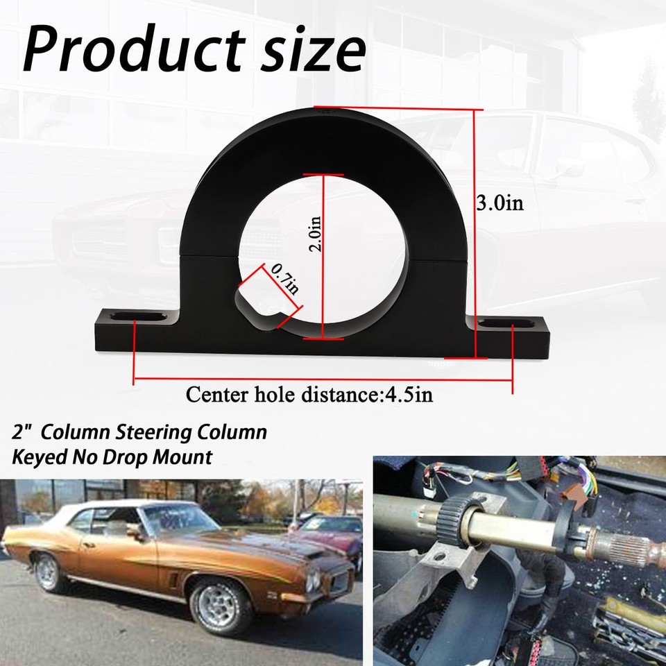 2" Column Billet Steering Column Keyed No Drop Mount for GM Rord ...