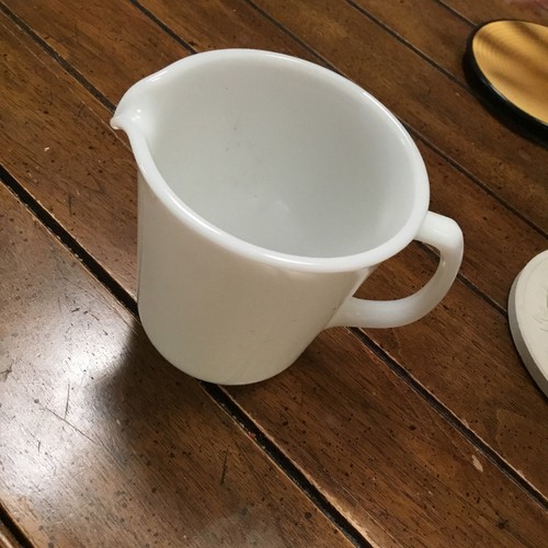 Pyrex Milk Glass Pouring Cup w/ Spout White #51 EUC Very HTF 3 1/2” - D ...
