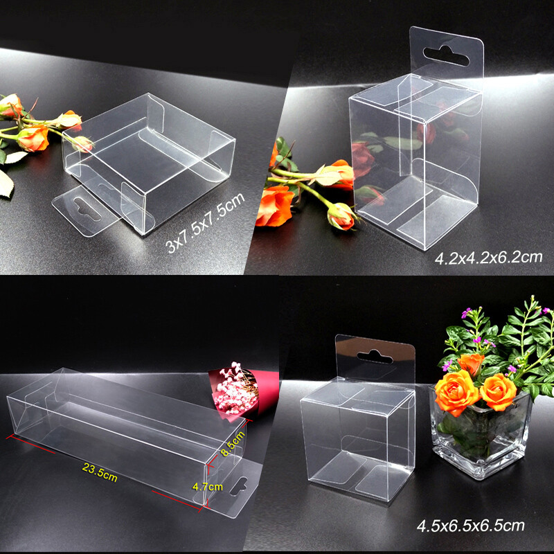 25X Clear Boxes with Hang Hole Retail Shop Display PVC Plastic Box ...