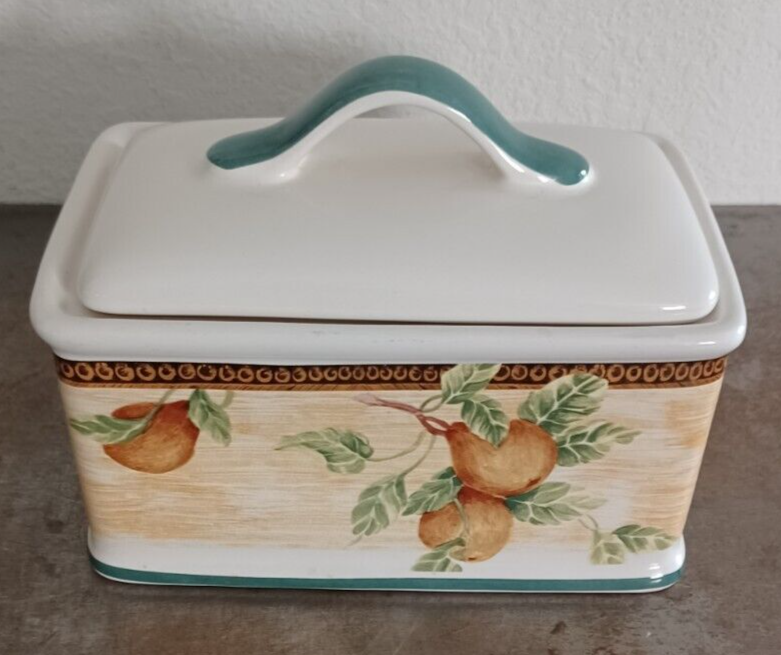 Jay Import Company Rectangle Shaped Ceramic Canister With Fruit | eBay