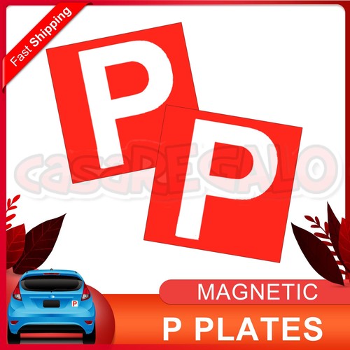 2x Magnetic Red P Plates P Plate FOR VIC WA Victoria Western Australia ...
