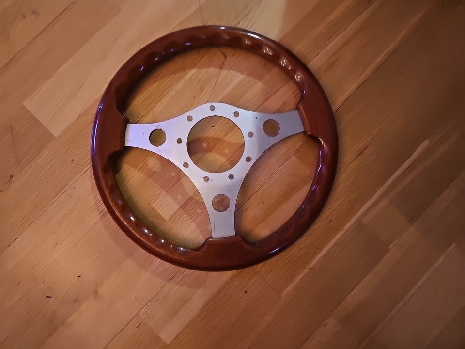 VINTAGE FORMULING FRANCE 13" WOODRIM STEERING WHEEL 3 SPOKE 1970/80,s ...