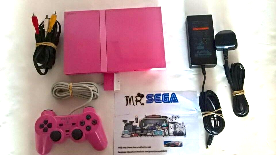 PINK SONY PLAYSTATION 2 CONSOLE / PINK PS2 CONSOLE / RARE & HARD TO ...