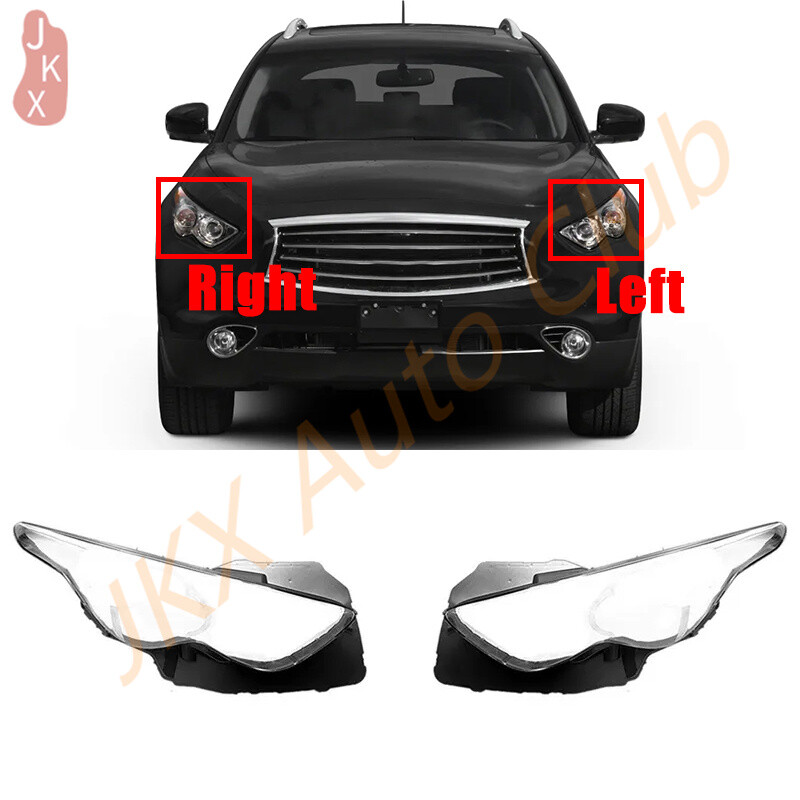 For Infiniti FX35 FX50 09-13 FX37 13 Left & Right Headlight Lens Cover ...